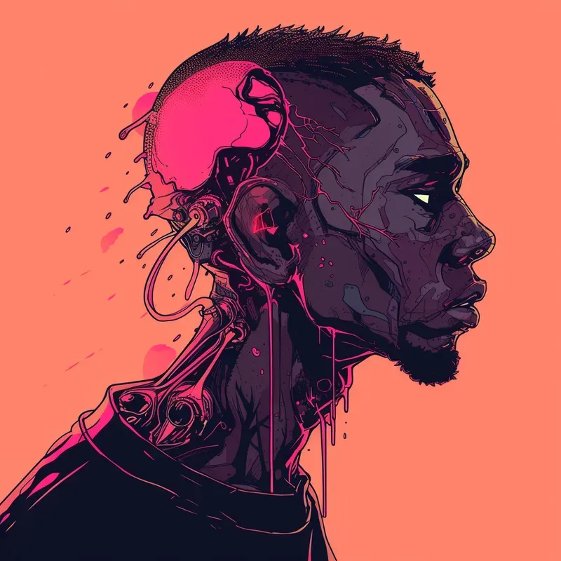 Mutant Melting Anime NFT Pfp Art Midjourney Prompt | PromptBase