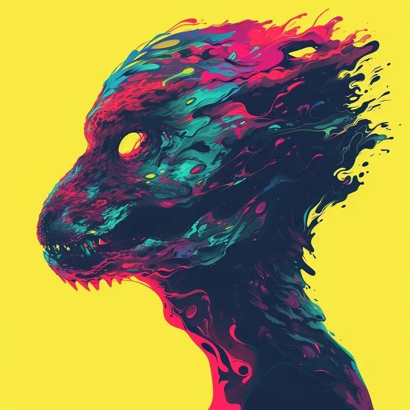 Mutant Melting Anime NFT Pfp Art Midjourney Prompt | PromptBase