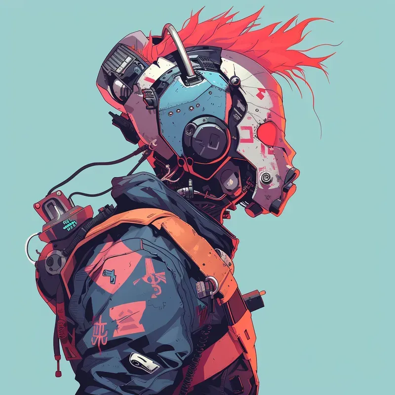 Metal Punk Rock NFT Pfp Character Images Midjourney Prompt | PromptBase