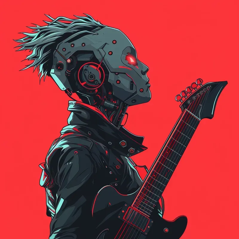 Metal Punk Rock NFT Pfp Character Images Midjourney Prompt | PromptBase