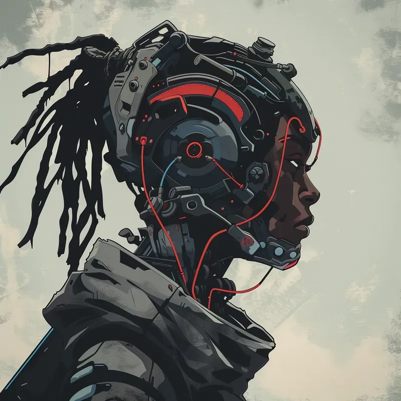 Apocalyptic Cyborg NFT Pfp Characters Midjourney Prompt | PromptBase