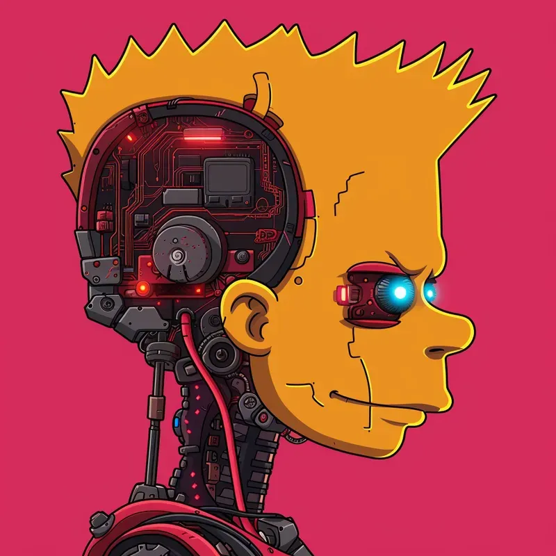 Cybernetic Robot Anime NFT Pfp Characters Midjourney Prompt | PromptBase