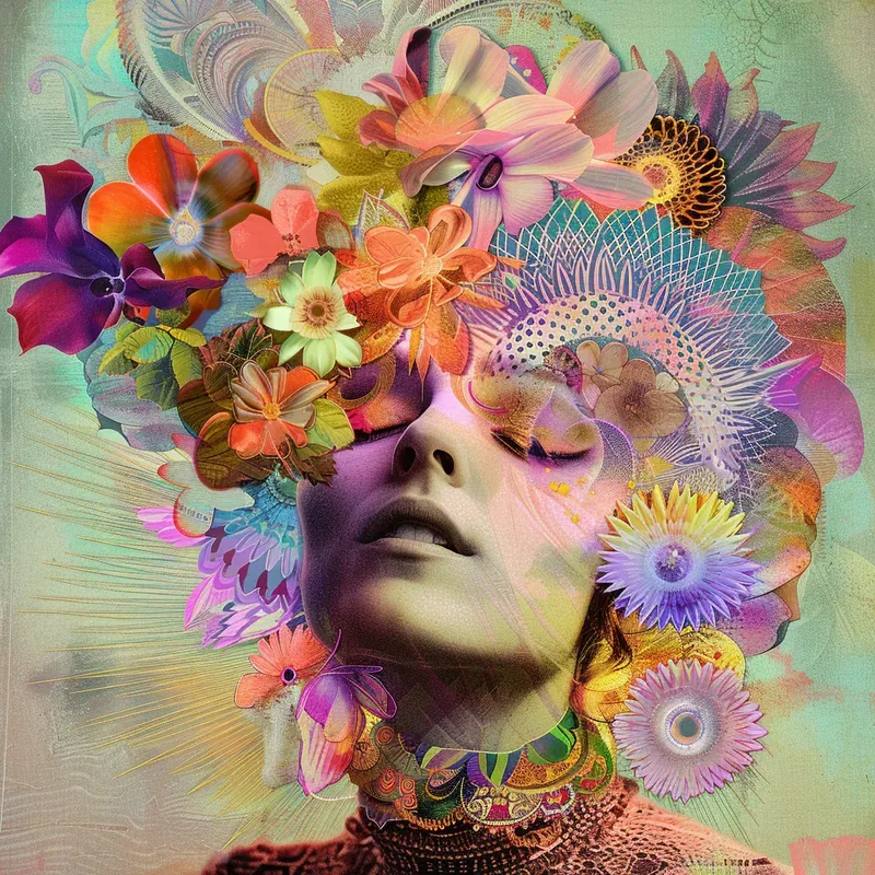 Beaty Digital Dreamscape Collages Art Midjourney Prompt | PromptBase