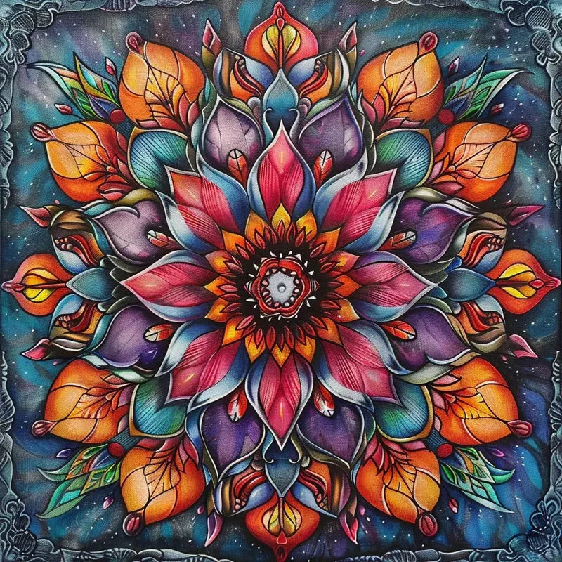 Mandala Fusion Illustration Art Midjourney Prompt | PromptBase