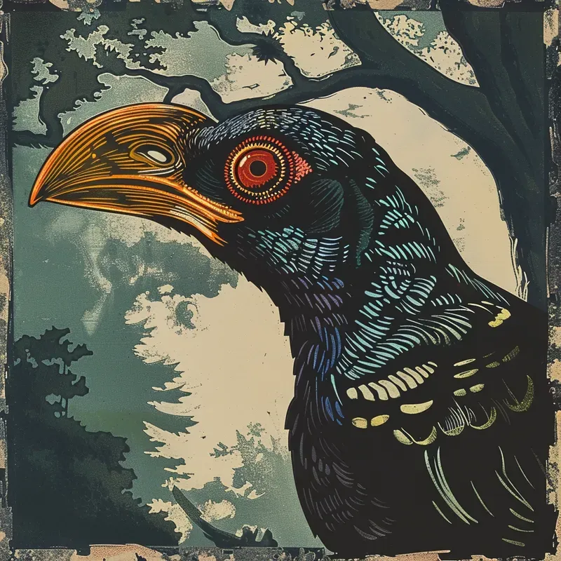 Magritte Surreal Gothic Linocut Creations Midjourney Prompt | PromptBase