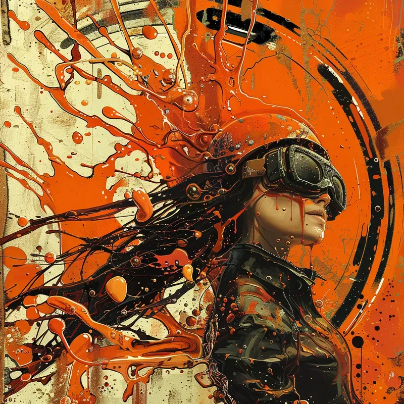 Acrid Dystopian Craziness Art Midjourney Prompt | PromptBase