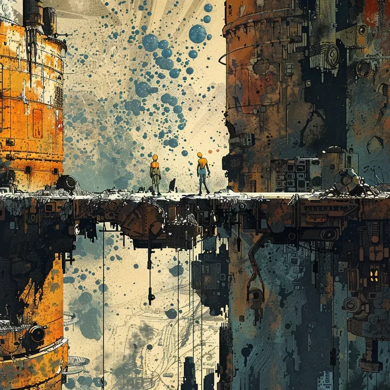 Acrid Dystopian Craziness Art Midjourney Prompt | PromptBase