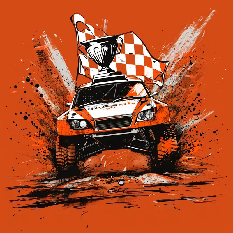 Dirt Drive Rally Racing Spirit Tshirts Midjourney Prompt | PromptBase