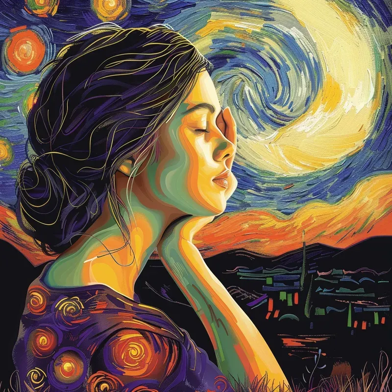 Van Gogh Emotions In Swirling Colors Midjourney Prompt | PromptBase