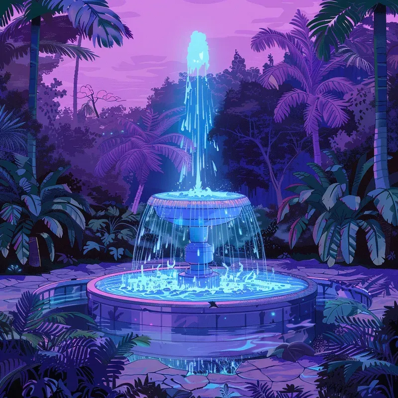 Vaporwave Jungle Indigo Wave Prism Art Midjourney Prompt | PromptBase