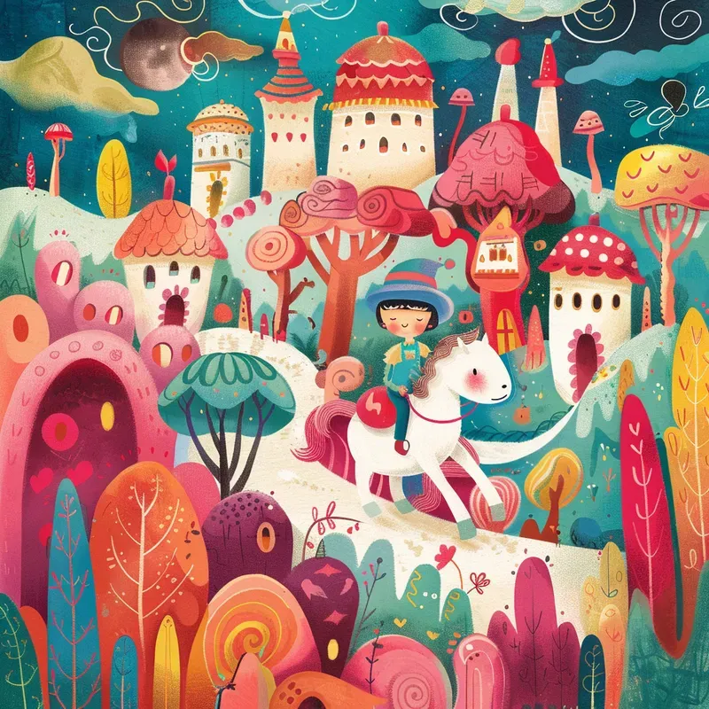 Squishy Fantasy Adventure Children Books Midjourney Prompt | PromptBase