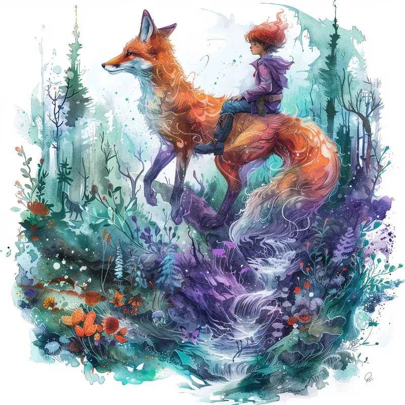 Mythical Forest Creatures Sketch Art Midjourney Prompt | PromptBase