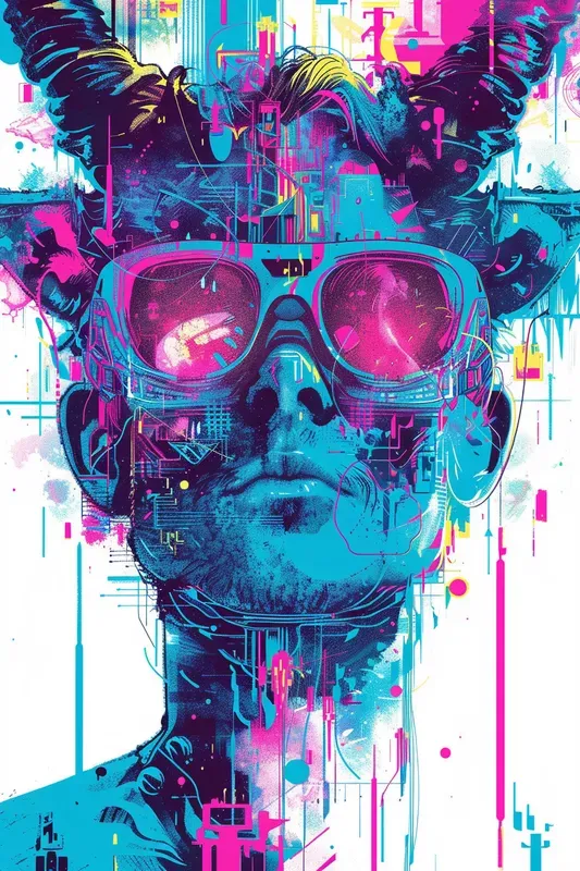 Quirky Acid Anime Cyber Glitch Pfp Images Midjourney Prompt | PromptBase