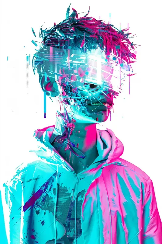 Quirky Acid Anime Cyber Glitch Pfp Images Midjourney Prompt | PromptBase