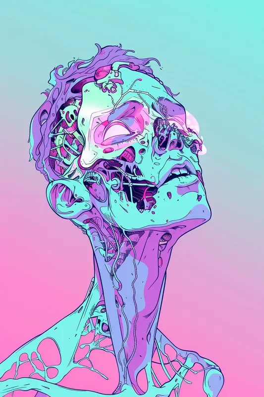 Modern Cool Anime Bioorganic Pfp Art Midjourney Prompt | PromptBase