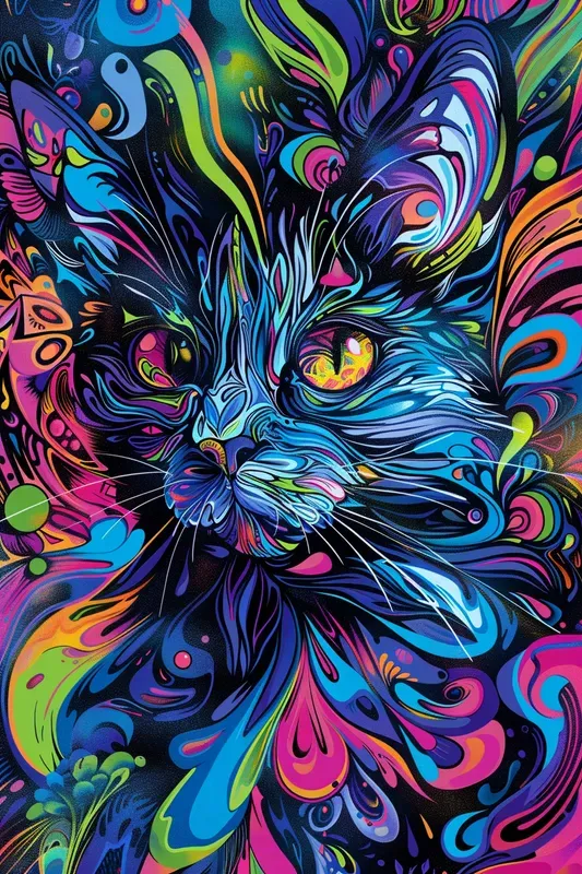 Anime Cartoon Psychedelic Pfp Profiles Midjourney Prompt | PromptBase