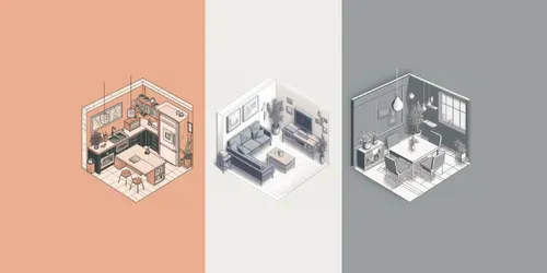 Cozy Isometric Rooms Midjourney Prompt | PromptBase