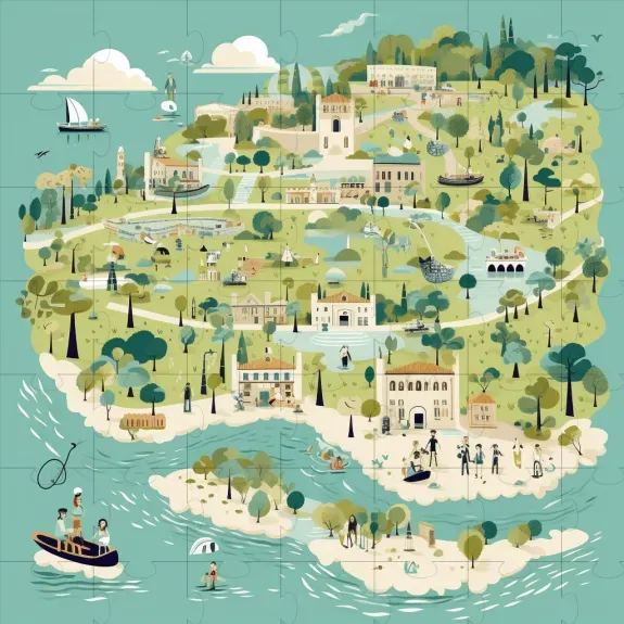 Playful City Maps Midjourney Prompt | PromptBase