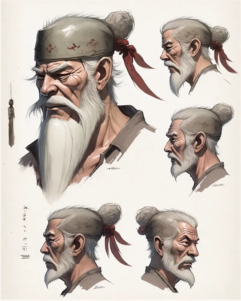 Character Concept Design Sheets Midjourney Prompt | PromptBase