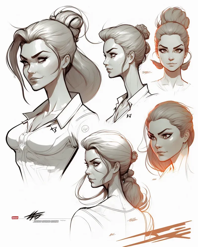 Character Concept Design Sheets Midjourney Prompt | PromptBase