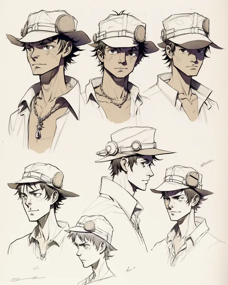 Character Concept Design Sheets Midjourney Prompt | PromptBase