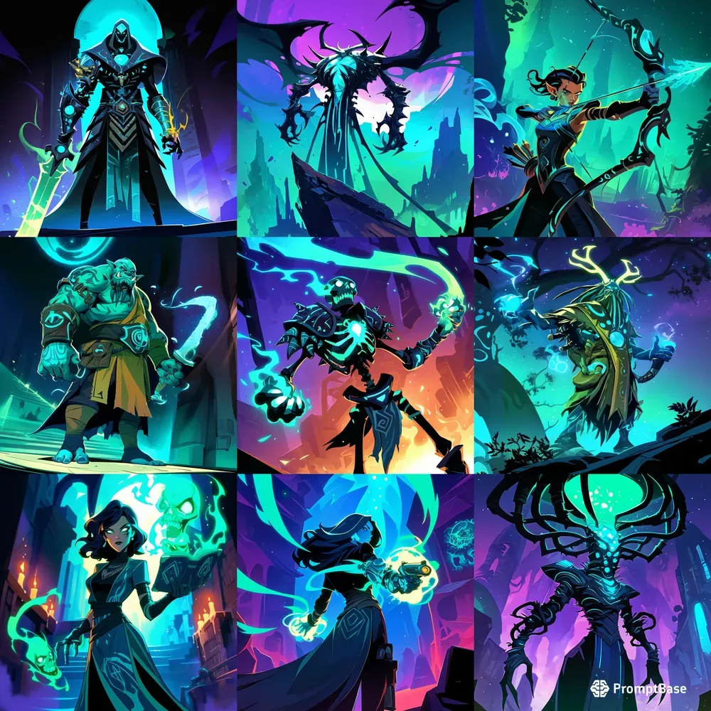 Dark Fantasy Heroes Midjourney Prompt | PromptBase