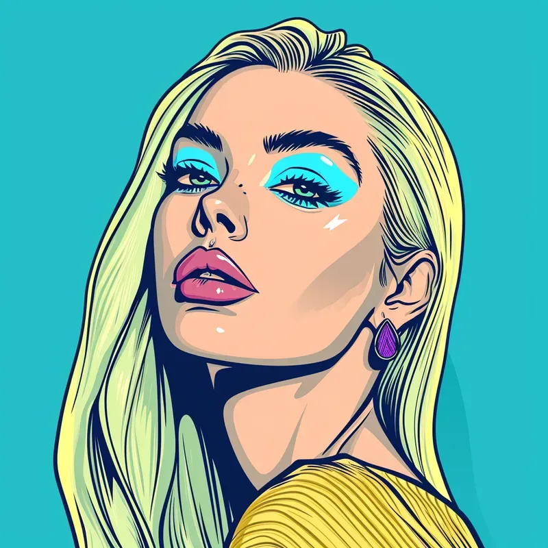 Neon Popart Retro Avatar Portraits Midjourney Prompt | PromptBase