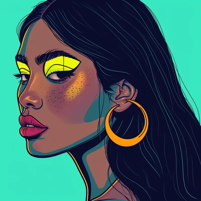 Neon Popart Retro Avatar Portraits Midjourney Prompt | PromptBase