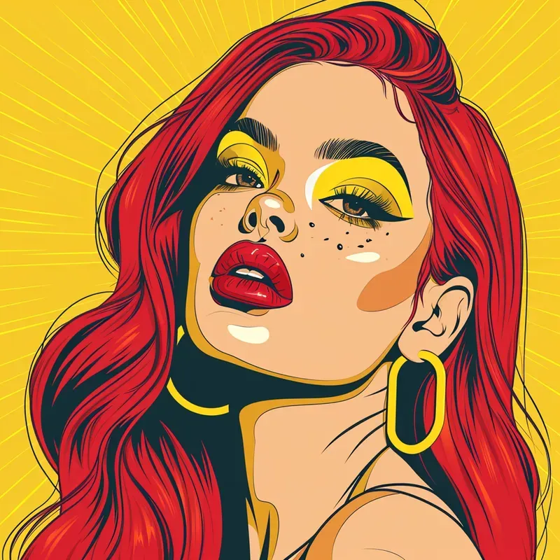 Neon Popart Retro Avatar Portraits Midjourney Prompt | PromptBase