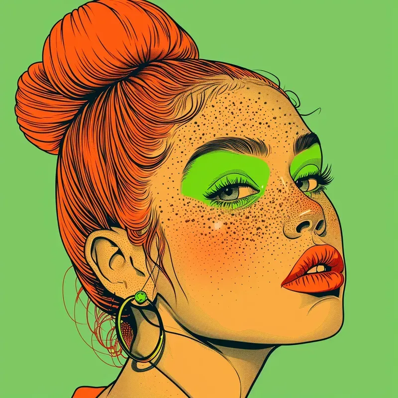 Neon Popart Retro Avatar Portraits Midjourney Prompt | PromptBase