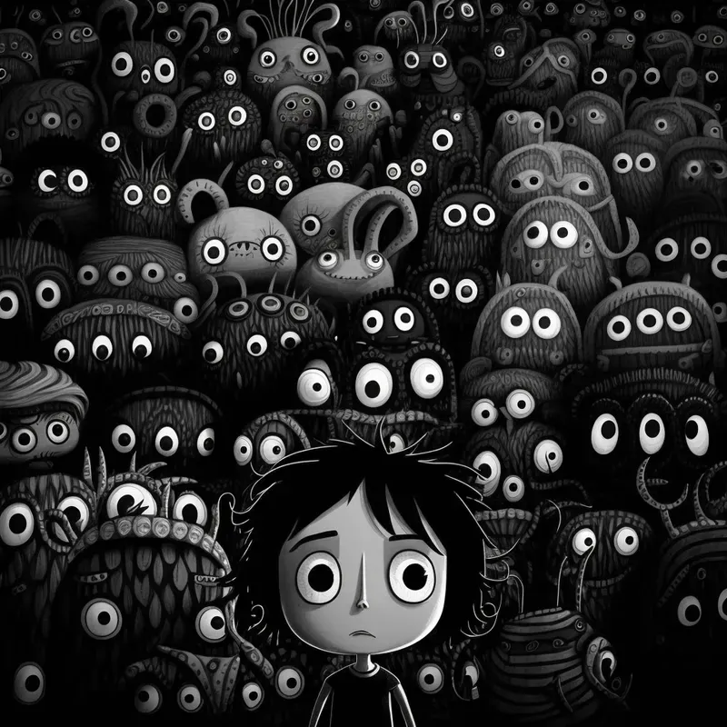 Dark Childrens Book Illustrations Midjourney Prompt | PromptBase