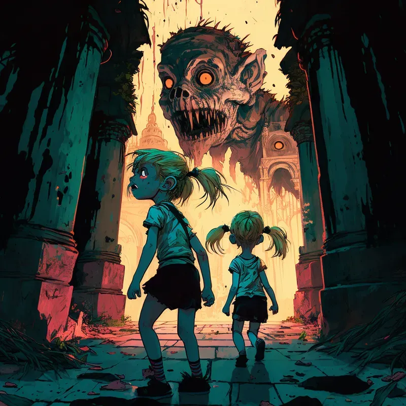 Weirdcore Graphic Novel Illustrations Midjourney Prompt | PromptBase