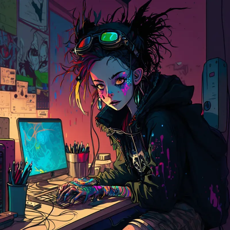 Weirdcore Graphic Novel Illustrations Midjourney Prompt | PromptBase