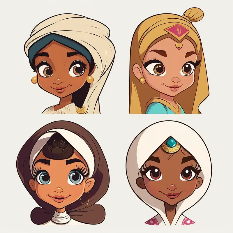 Disney Style Characters Clipart - Cartoons Midjourney Prompt | PromptBase