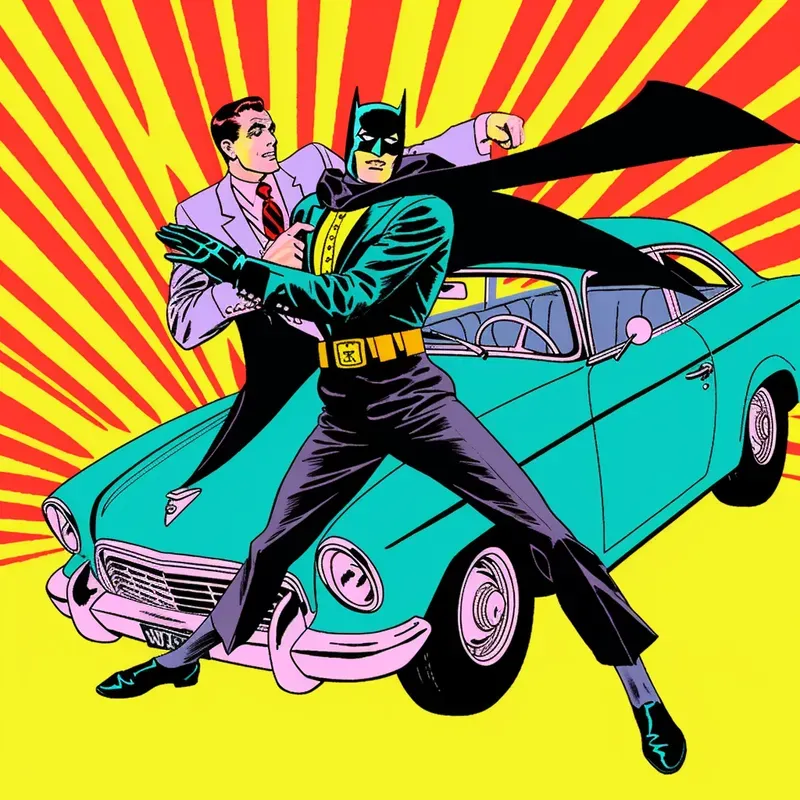 Retro Comic Book Art Illustrations Midjourney Prompt | PromptBase