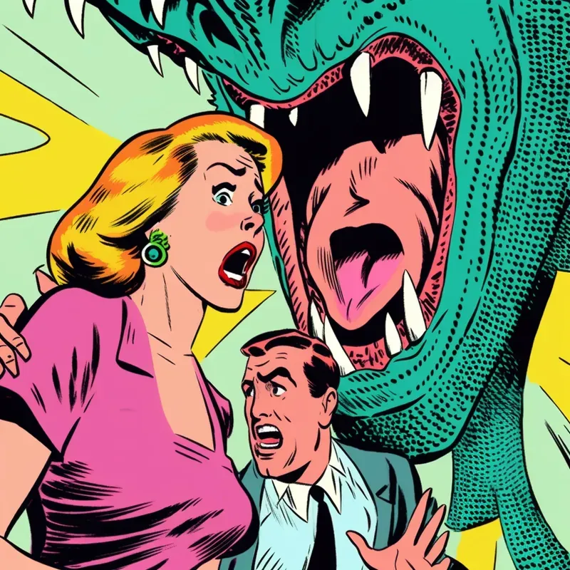 Retro Comic Book Art Illustrations Midjourney Prompt | PromptBase