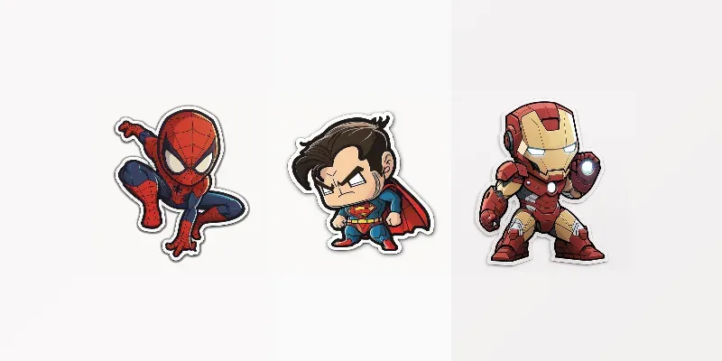 Cute Superhero Stickers Midjourney Prompt | PromptBase