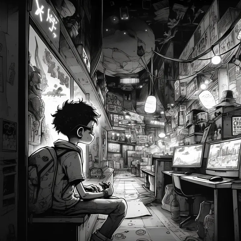 Ink Drenched Nightmare Noir Comics Midjourney Prompt | PromptBase