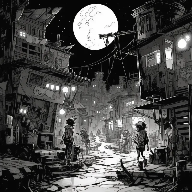 Ink Drenched Nightmare Noir Comics Midjourney Prompt | PromptBase