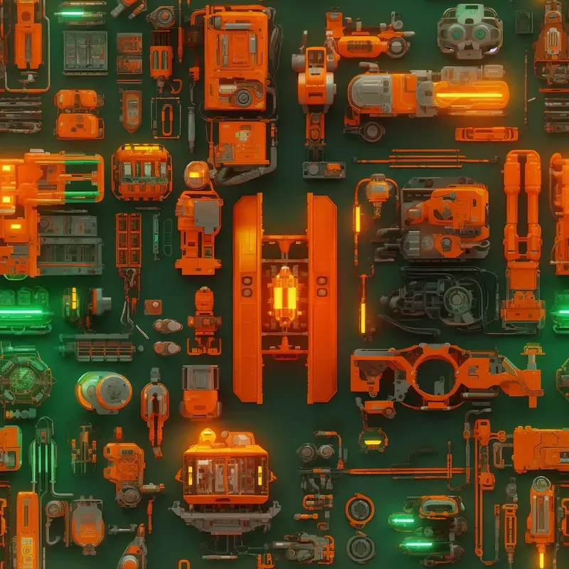 Cyberpunk Machine Seamless Patterns Midjourney Prompt | PromptBase