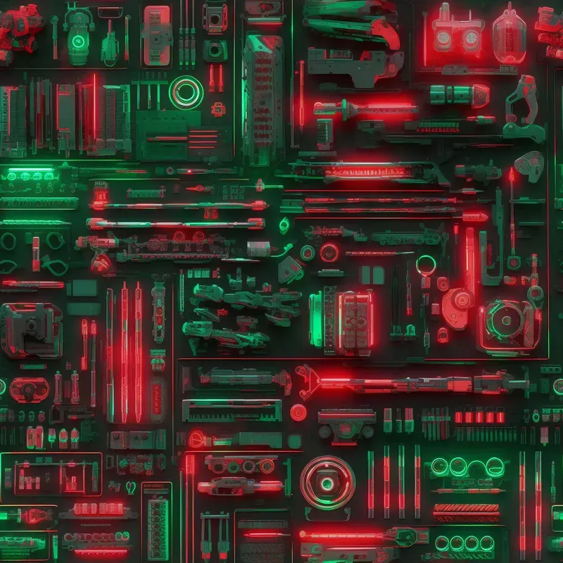 Cyberpunk Machine Seamless Patterns Midjourney Prompt | PromptBase