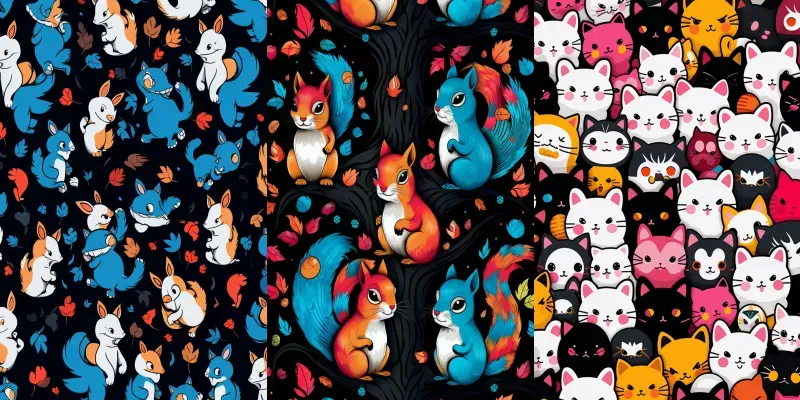 Kawai Pop Art Animal Wallpapers Midjourney Prompt | PromptBase