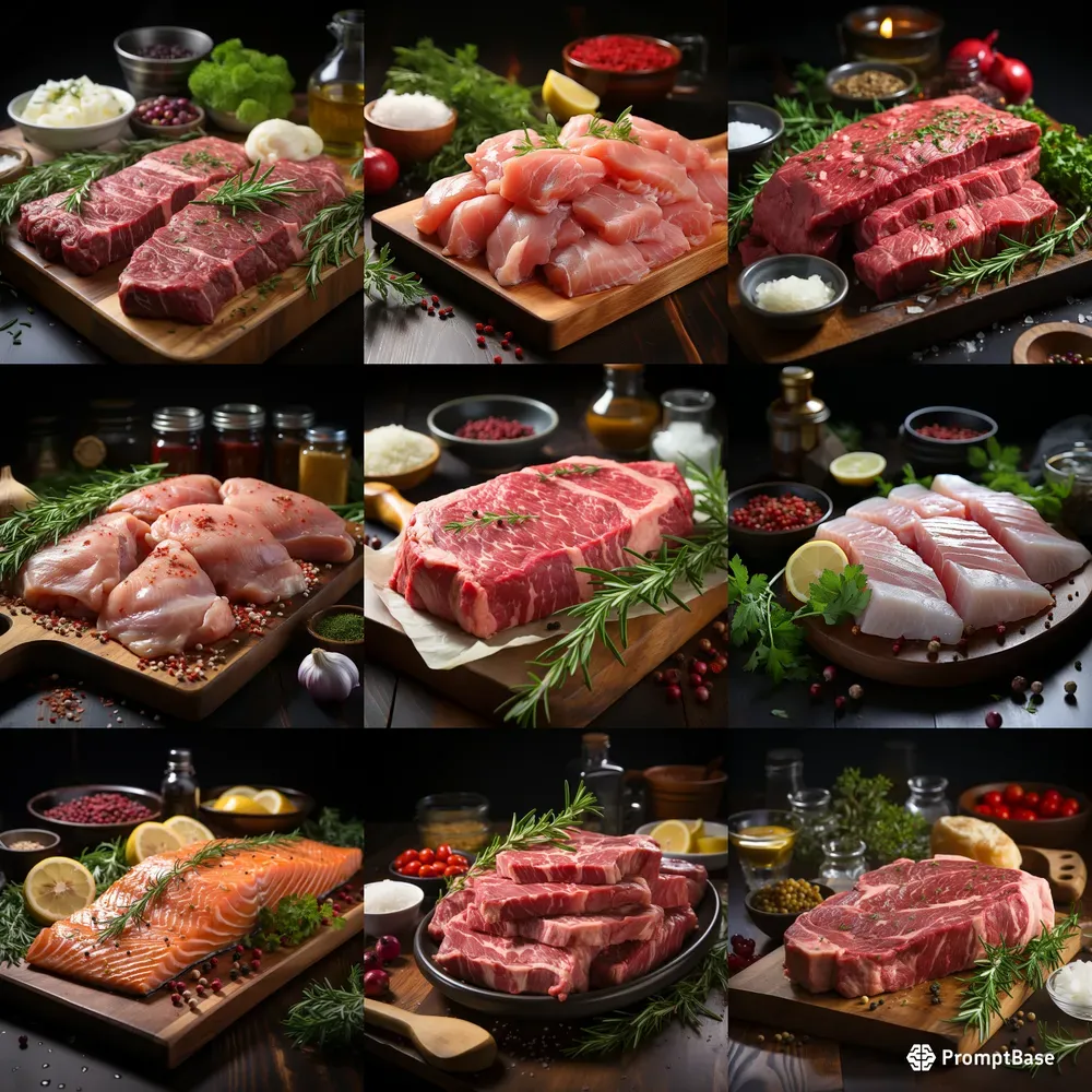 Meat High Quality Images All In One Midjourney Prompt | PromptBase
