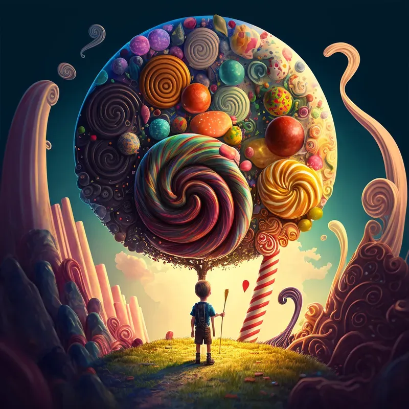 Cartoon Candy Lands Midjourney Prompt | PromptBase