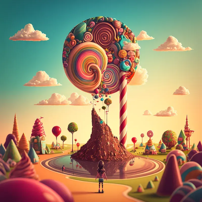 Cartoon Candy Lands Midjourney Prompt | PromptBase