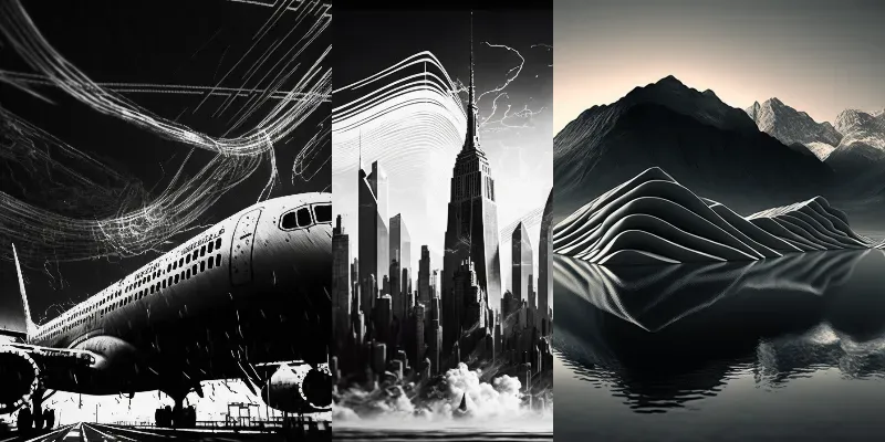 Hi Contrast Drawing Wire Frames Midjourney Prompt | PromptBase
