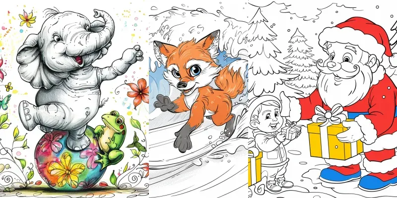 Kids Coloring Pages With Preset Colors Midjourney Prompt | PromptBase