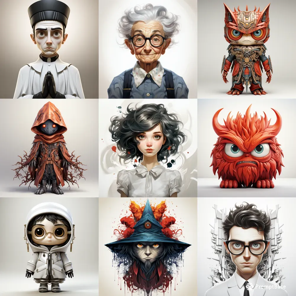 2D Portrait Illustrations Midjourney Prompt | PromptBase