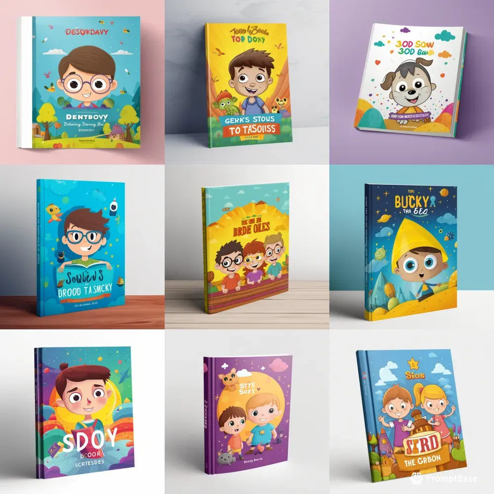 Kids Book Covers Midjourney Prompt | PromptBase