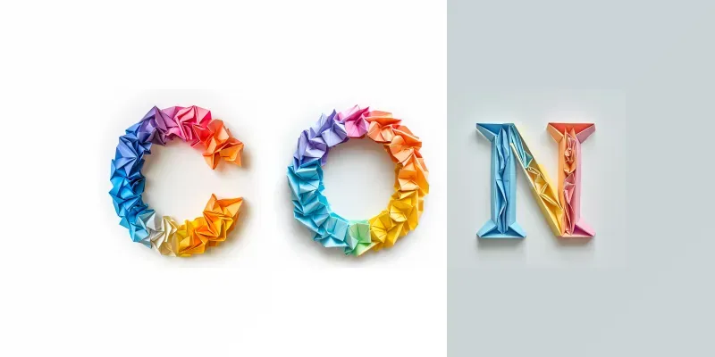 Origami Made Letter Text Logos Midjourney Prompt | PromptBase